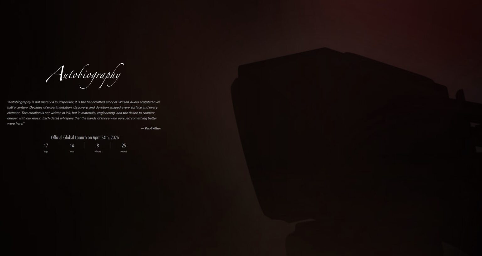 WILSON AUDIO AUTOBIOGRAPHY — HANDCRAFTED STORY SCULPTED OVER HALF A ...